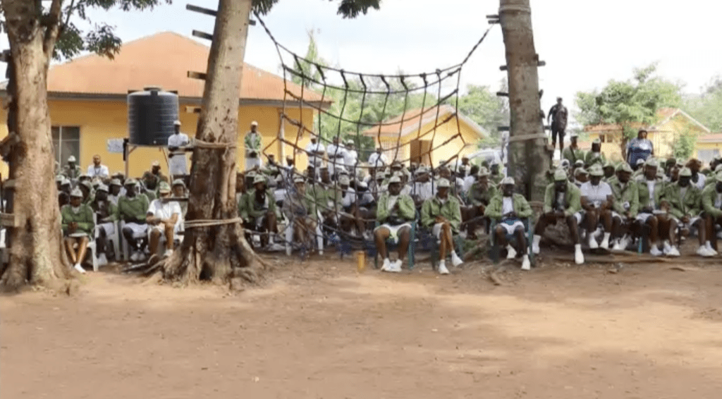 NYSC camp where corps members receive lectures under tree | AIT LIVE